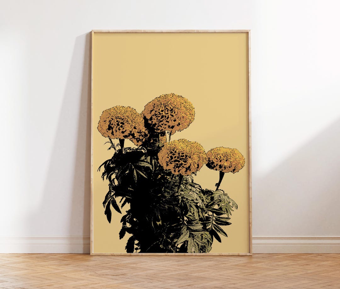Cempasuchil Bouquet Print Day of the Dead Decor Dia De Muertos Art ...