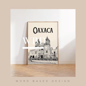 Oaxaca Print Mexican Print Mexican Location Wall Art Print Mexico ...