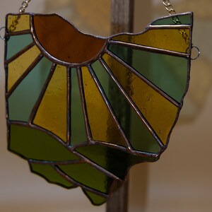 Scenic Ohio Map Stained Glass Sun Catcher - Etsy