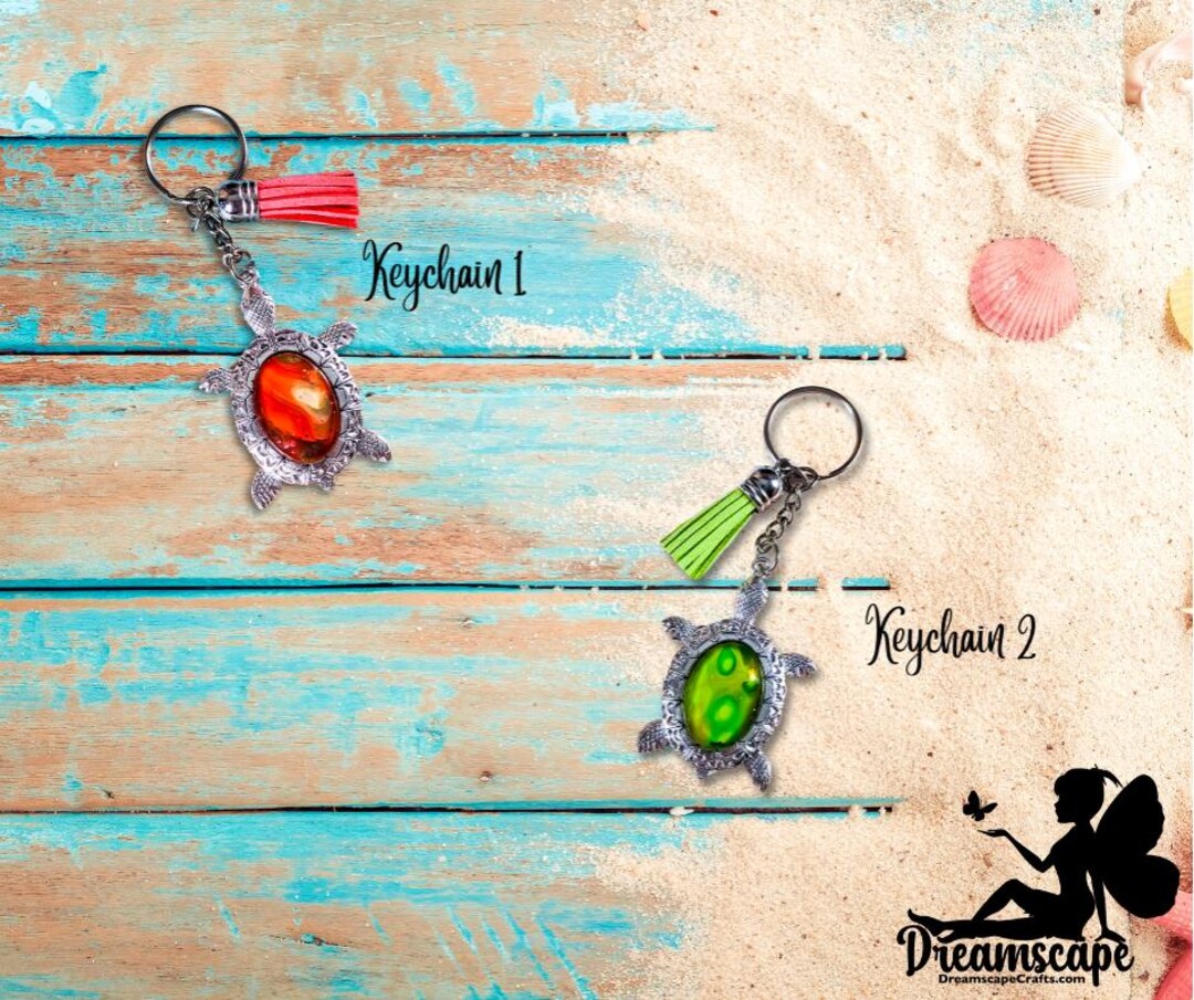 Ocean Explorer | Handmade Sea Turtle Fluid Art Keychains | Perfect for ...