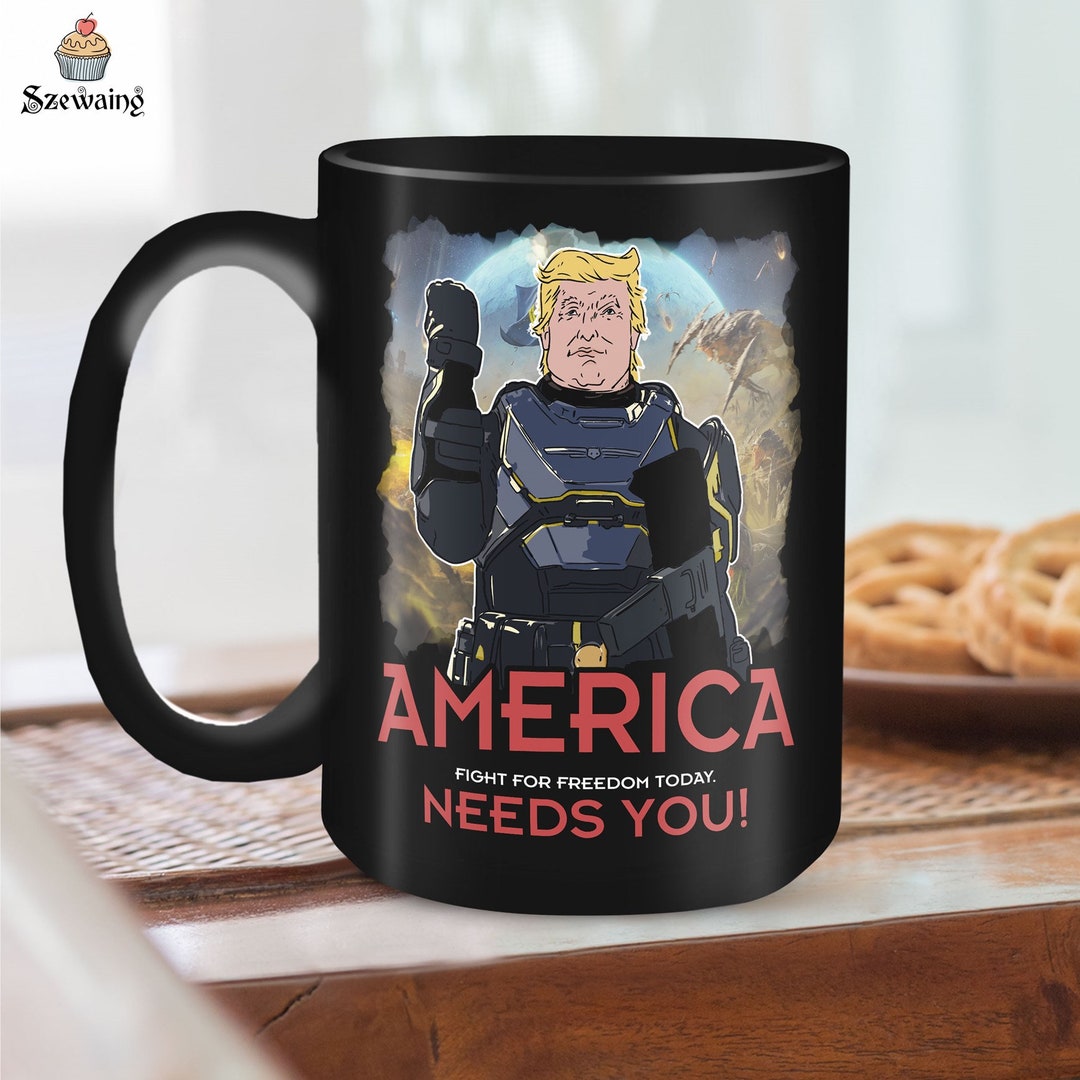 Taza Trump Helldivers 2, Helldivers Taste Democracy, Helldivers 2 ...