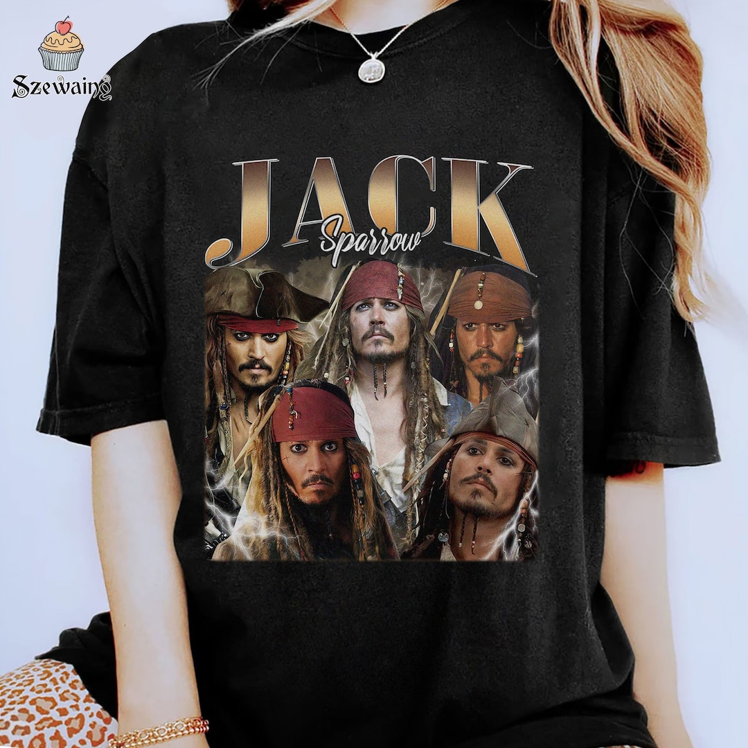 Vintage Jack Sparrow Pirates of the Caribbean Shirt, Jack Sparrow ...
