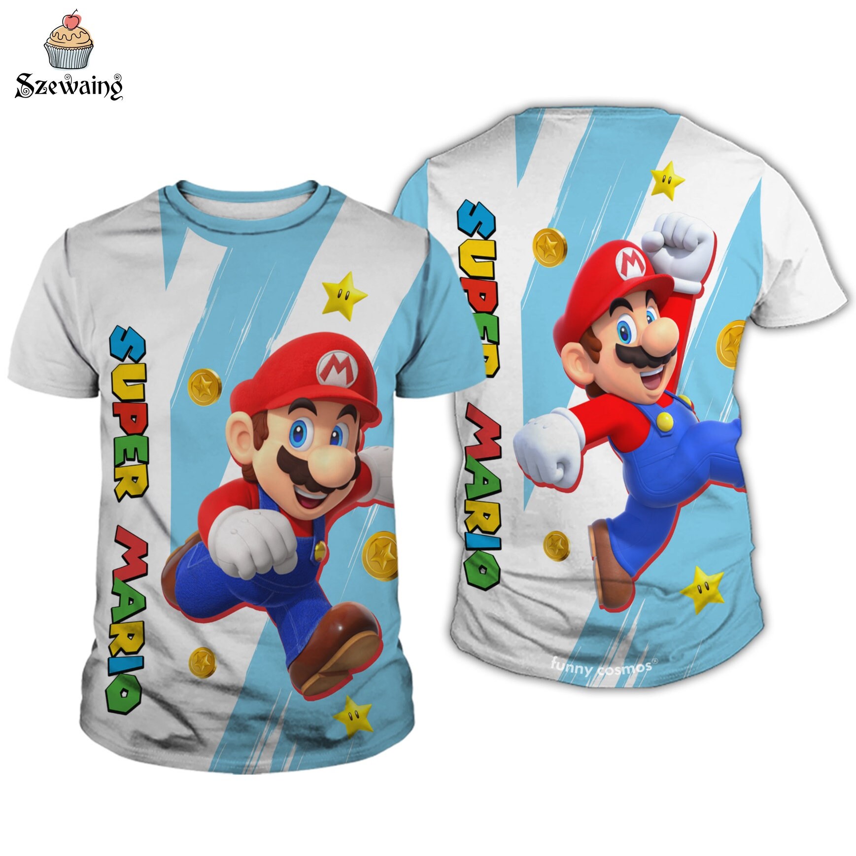 Super Mario Bros Cosplay 3D Fleece Zip Hoodie sold by DaviHamilton ...
