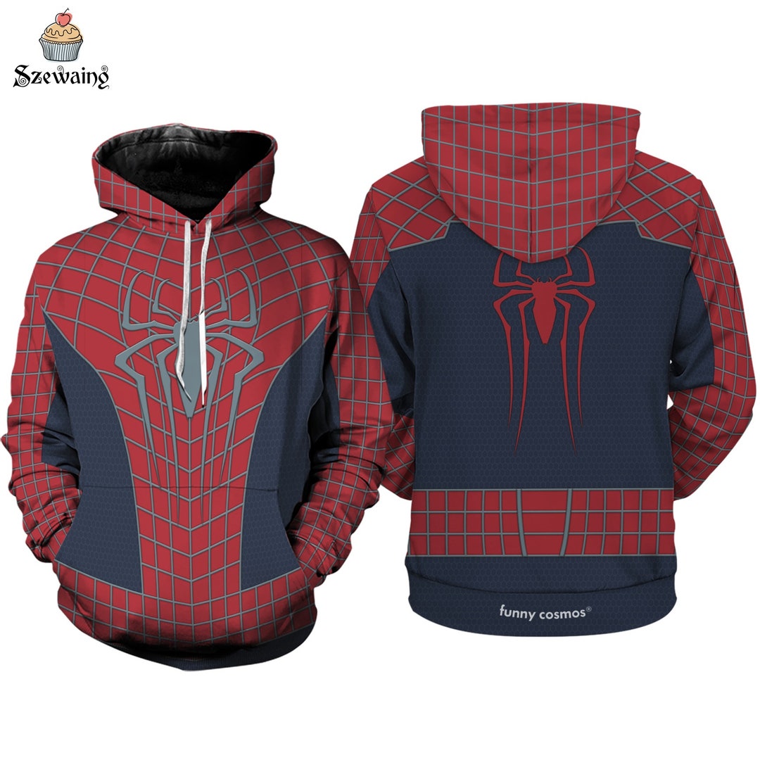 Spider Man Costume Hoodie for Adult Peter Parker Spider Man - Etsy
