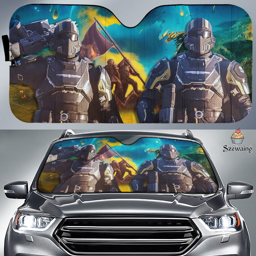 Helldivers 2 Car Sun Shade, Helldivers Car Windshield, Helldivers Merch ...