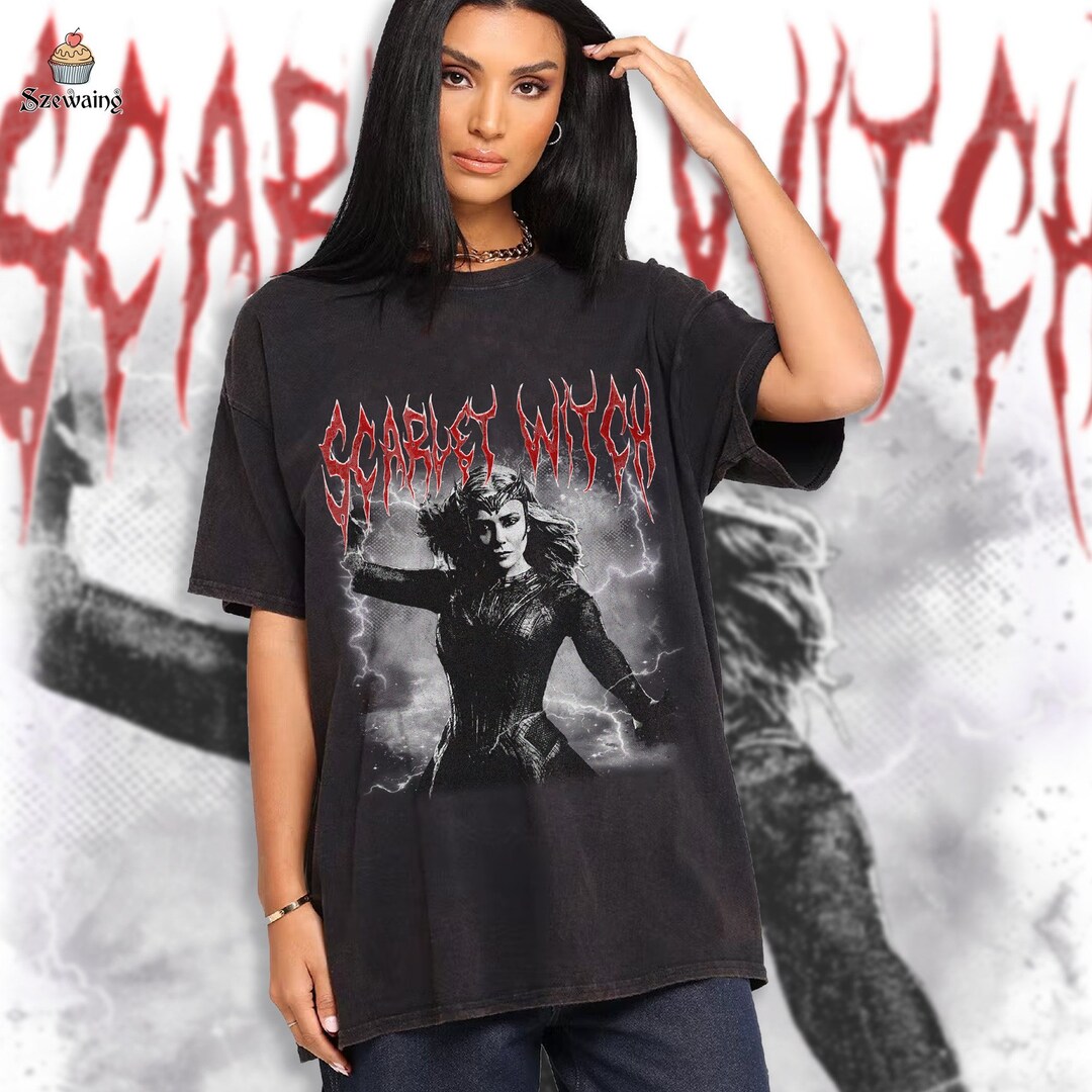 Scarlet Witch Black Metal Vintage Shirt Scarlet Witch Merch Wanda ...