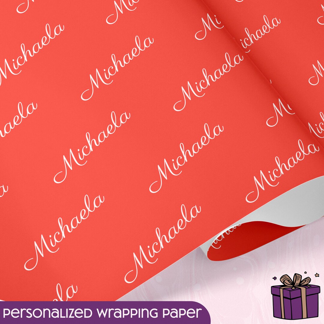 Personalized Sunset Orange Gift Wrapping Paper Orange Wrap Warm ...