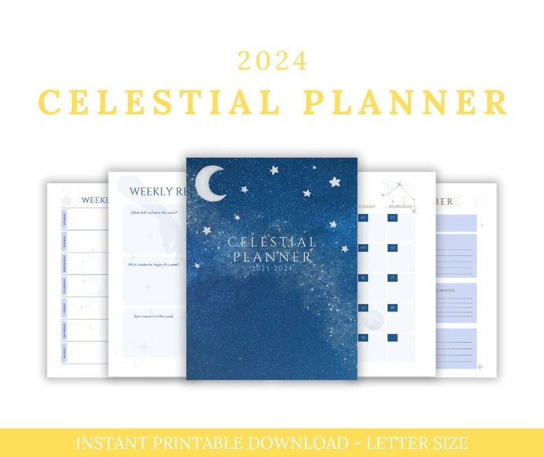 2024 Celestial Planner Printable PDF - Etsy