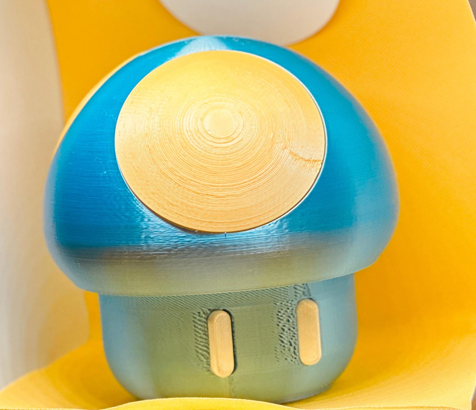 3D Printed Mushroom Piggy Bank, Personalized Coin Holder, Custom ...