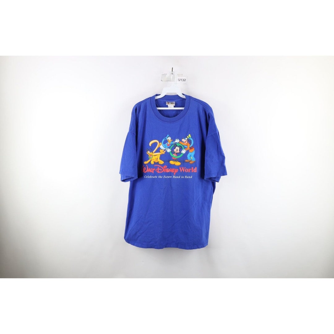 Vintage Y2K 2000 Walt Disney World Mens XL Faded Spell Out Short Sleeve ...