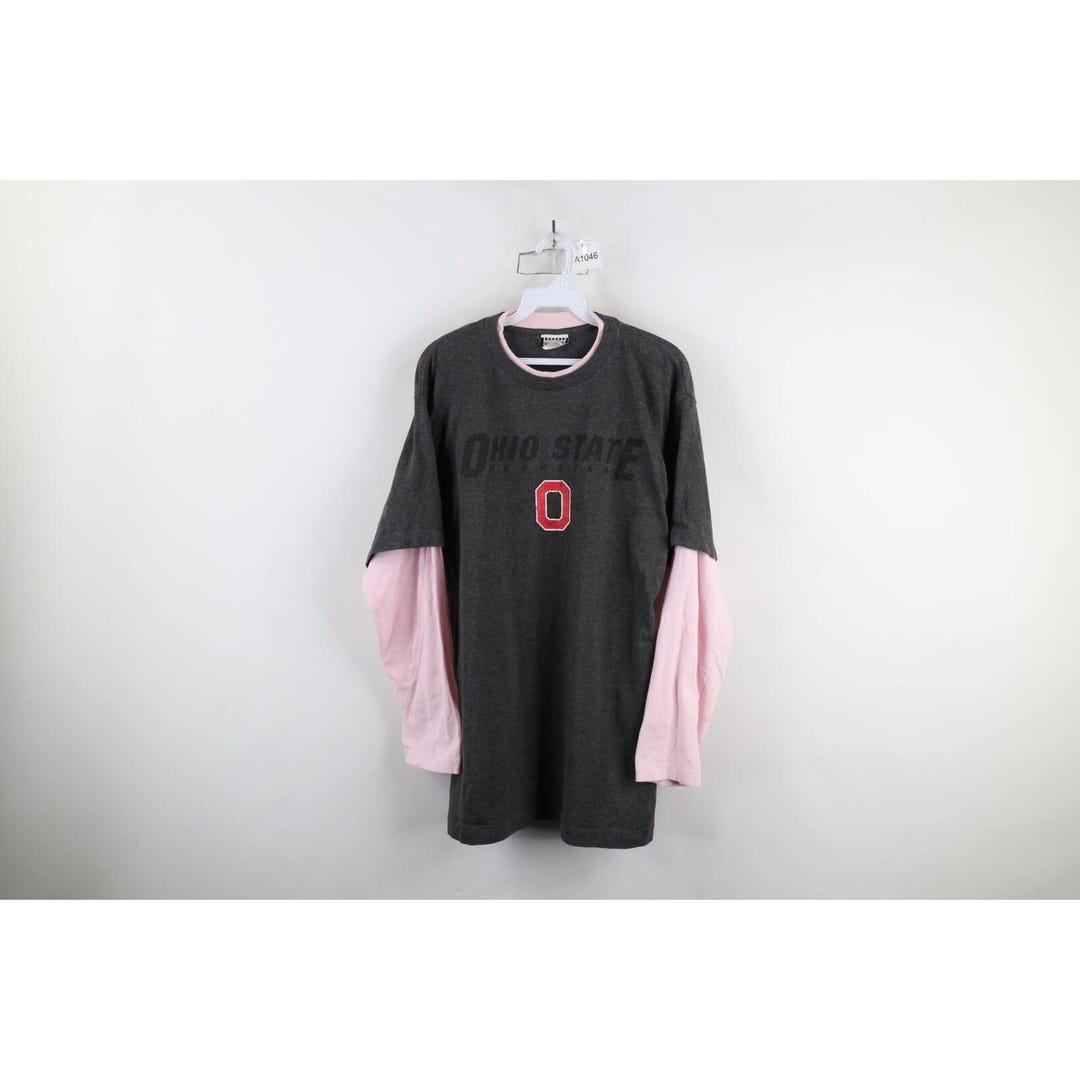 90s Womens Large Layered Spell Out Ohio State University Long Sleeve T ...