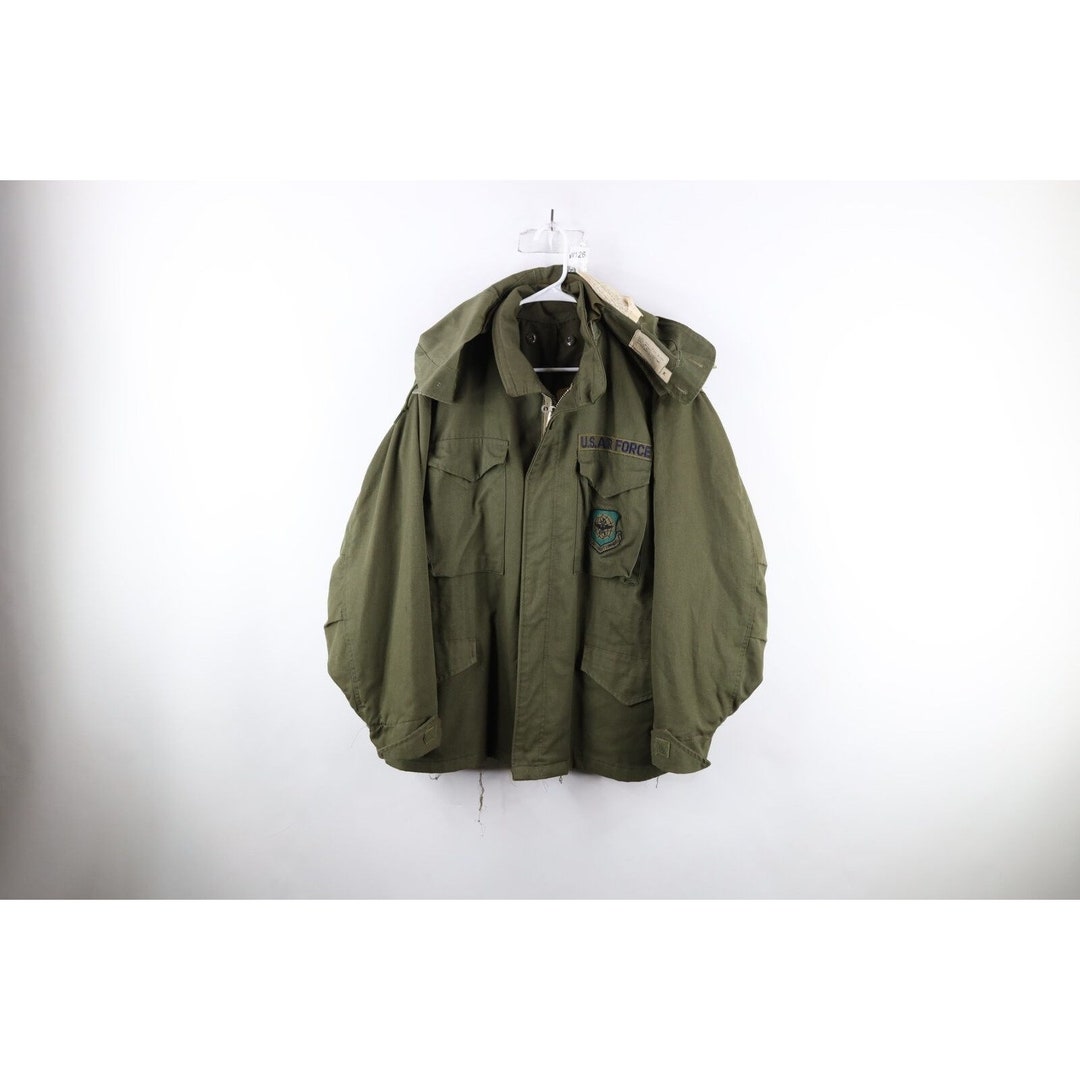 50s Korean War Mens Medium Air Force Hooded M-1951 Field Jacket USA ...