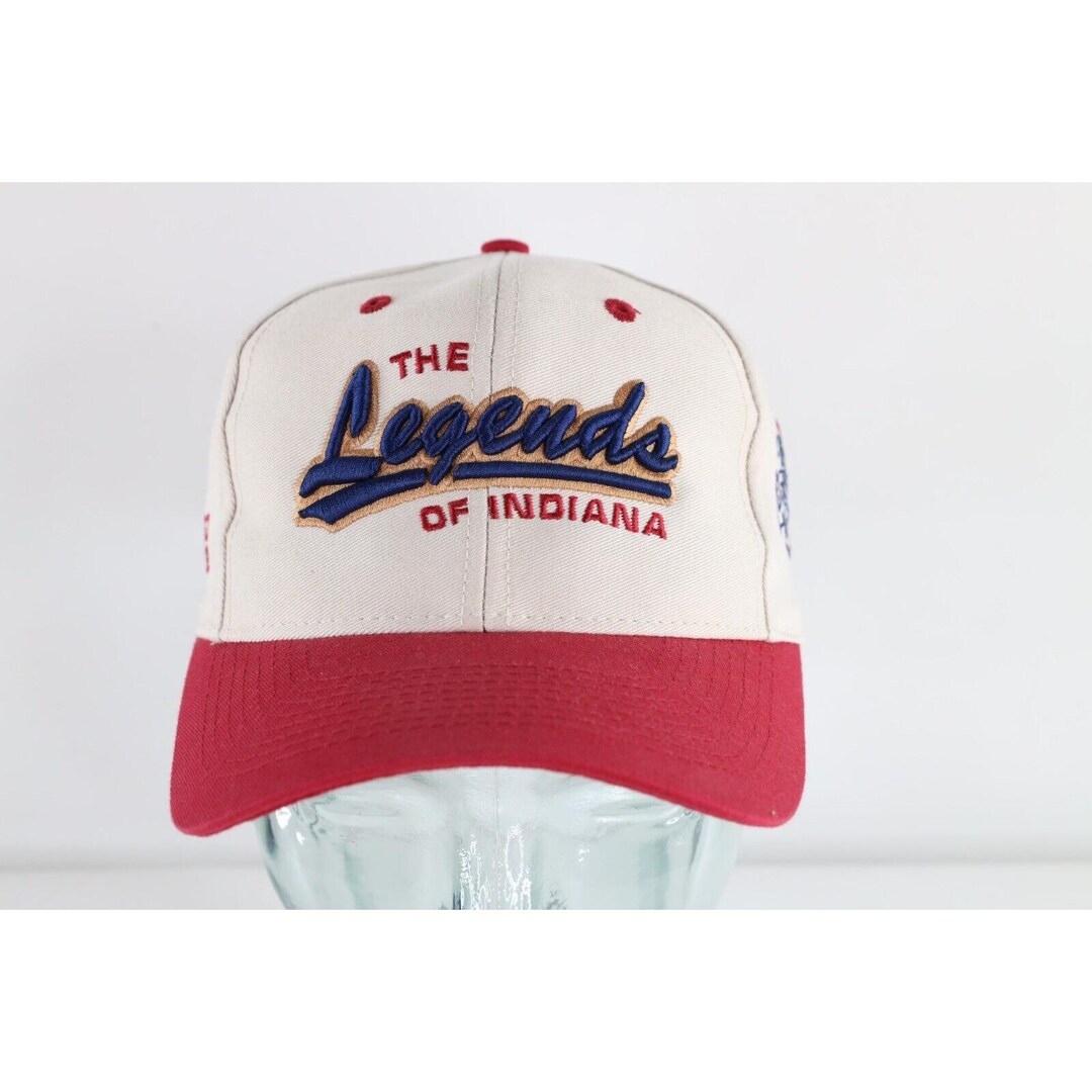 90s Spell Out the Legends of Indiana Golf Course Hat Cap Beige Cotton ...