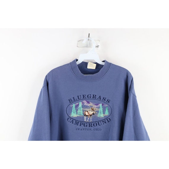 90s Womens Medium Faded Bluegrass Campground Ohio Mou… - Gem