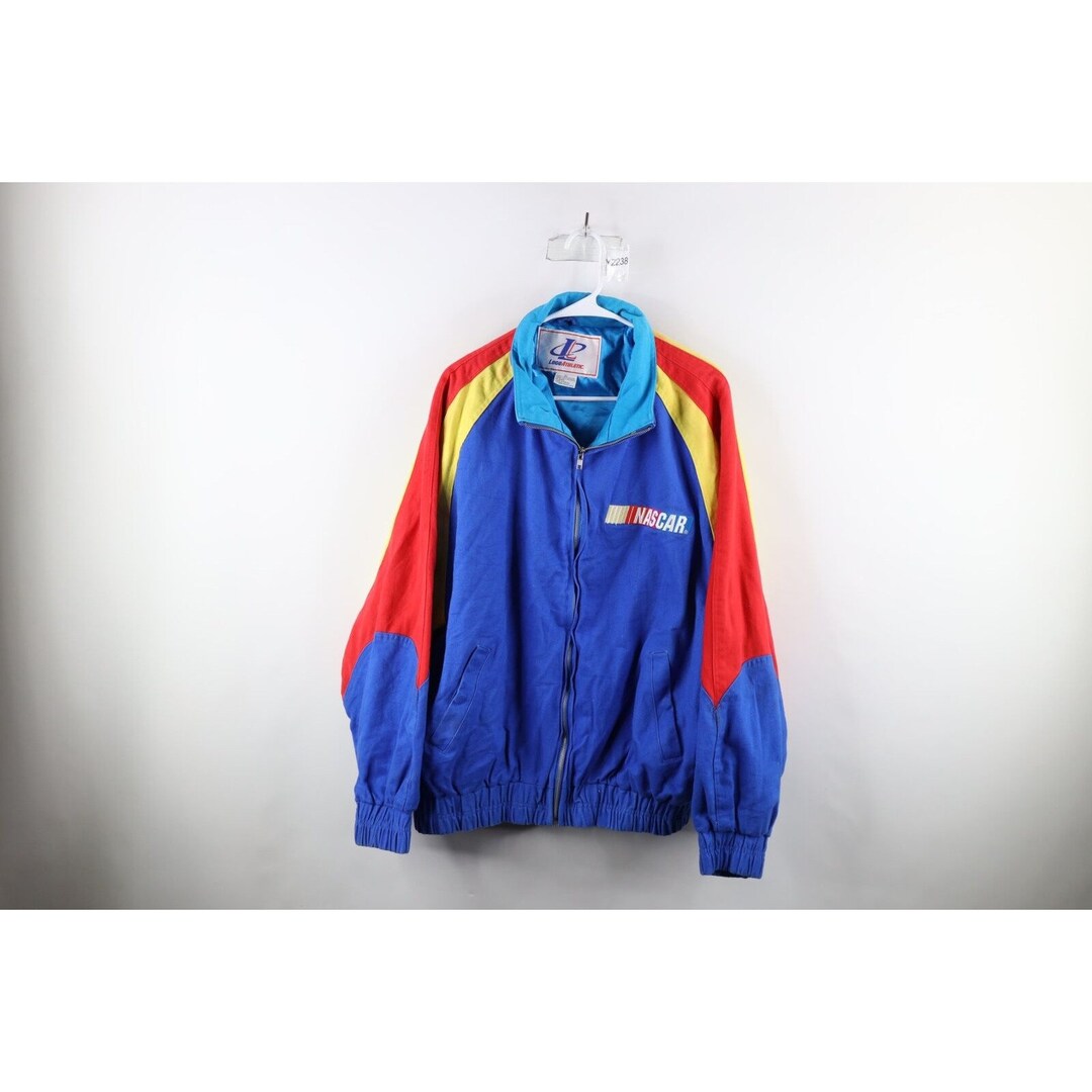 90s NASCAR Mens XL Distressed Lined Spell Out Racing Pit Crew Jacket ...