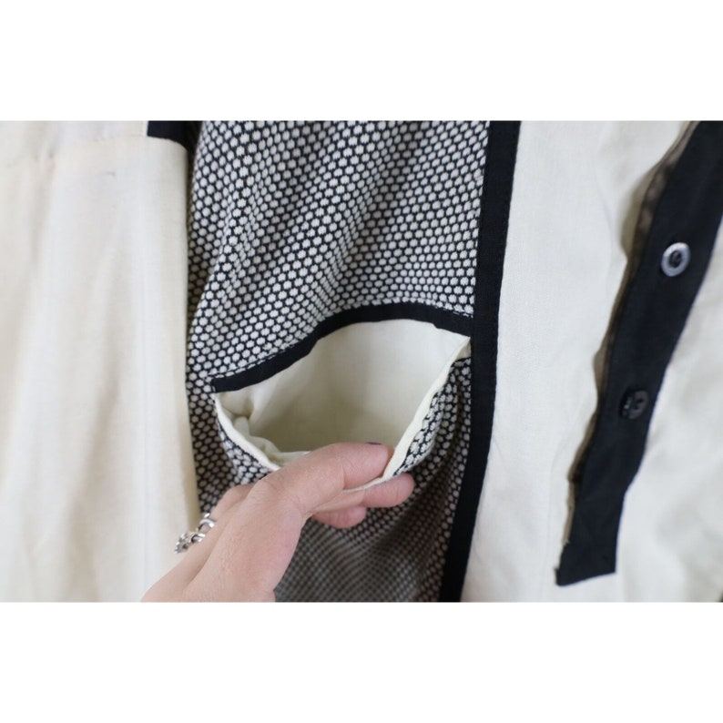 90s Streetwear Mens XL Color Block Collared Pullover Polo Shirt Beige ...