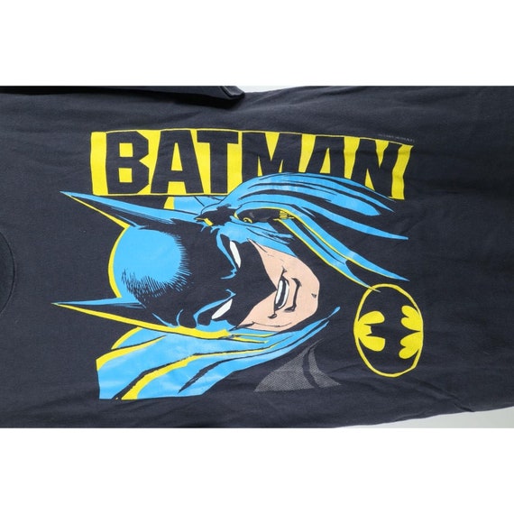 90s DC Comics Mens Large Faded Spell Out Batman Short… - Gem