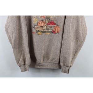 90s Streetwear Womens Large Fall Nature Orchard Crewneck Sweatshirt ...