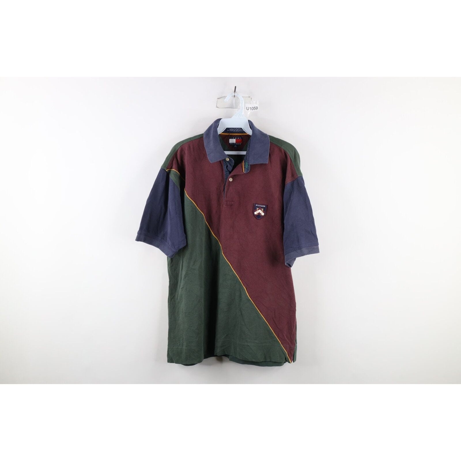 90er Jahre Tommy Hilfiger Mens Medium Faded Spell Out Crest Color Block Rugby Poloshirt Vintage Tommy Hilfiger Rugby Poloshirt 1990er Jahre Kragenrugby Poloshirt Etsy