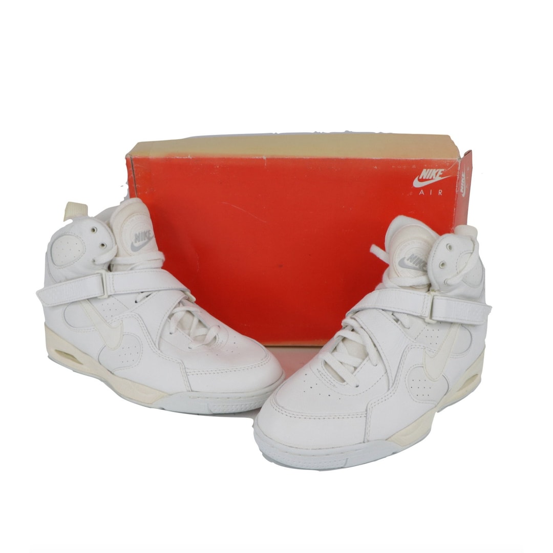 NOS Vintage 90s Nike Air Ascension High Sneakers Shoes White Womens ...