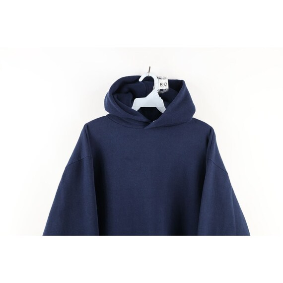 90s Streetwear Mens Large Faded Blank Heavyweight Hoo… - Gem