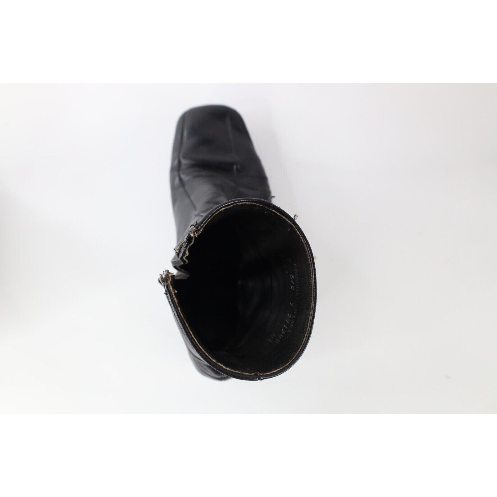 70s Hanover Mens Size 7 Distressed Side Zip Leather Chelsea Boots Black ...