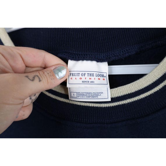 90s Streetwear Mens Large Faded Blank Color Block Cre… - Gem