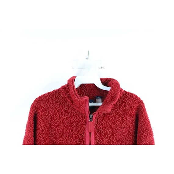 90s Gap Mens Large Faded Sherpa Deep Pile Fleece Half… - Gem