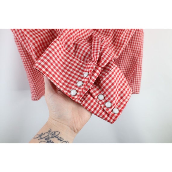 70s Rockabilly Mens Large Western Rodeo Snap Button S… - Gem