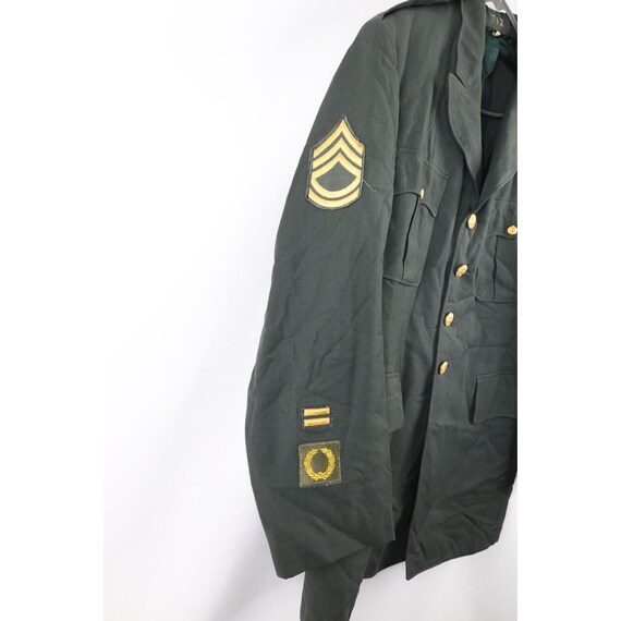 50s 1957 Korean War Mens 42 XL Wool Serge Green Army … - Gem