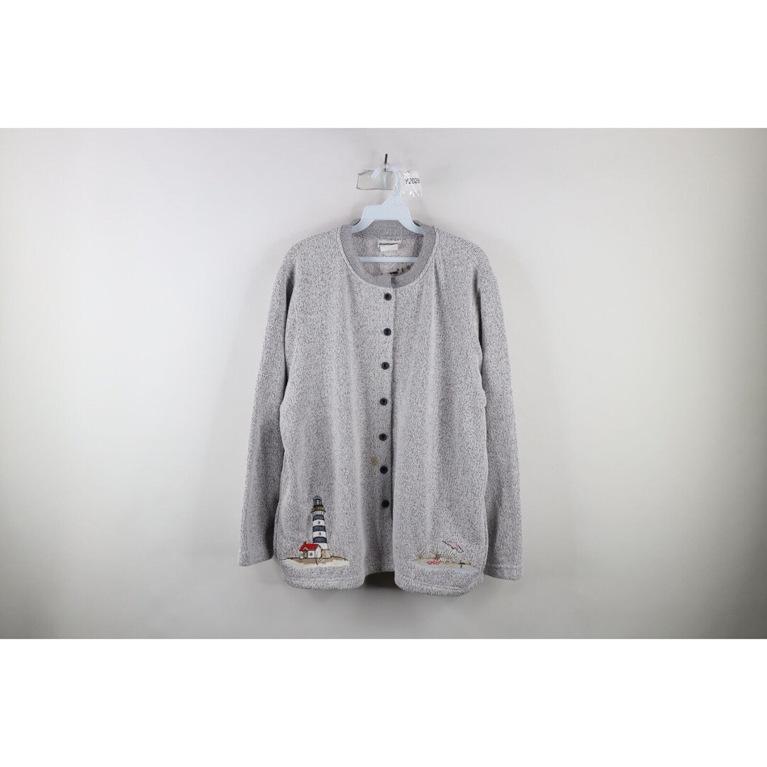 90s Country Primitive Womens XL Distressed Lighthouse Terry Cloth ...