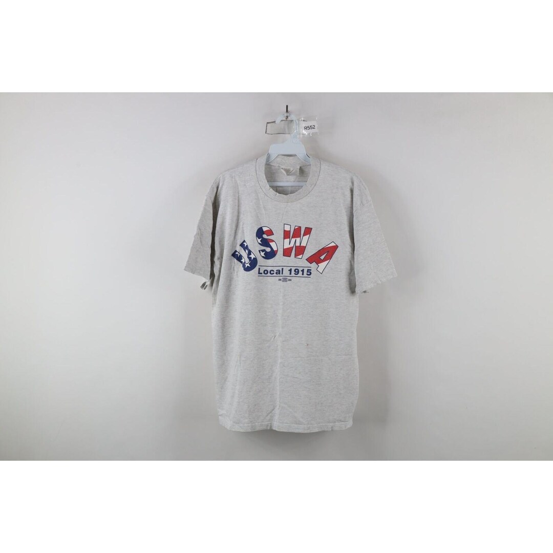 90s Streetwear Mens Large USWA United Steel Workers Local 1915 T-shirt ...