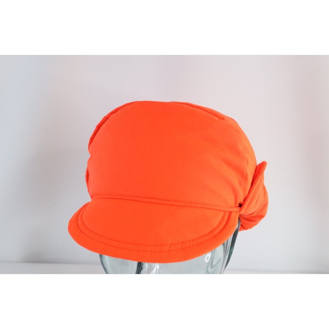 90s Goretex Fleece Lined Insulated Short Bill Hunting Hat Blaze Orange ...
