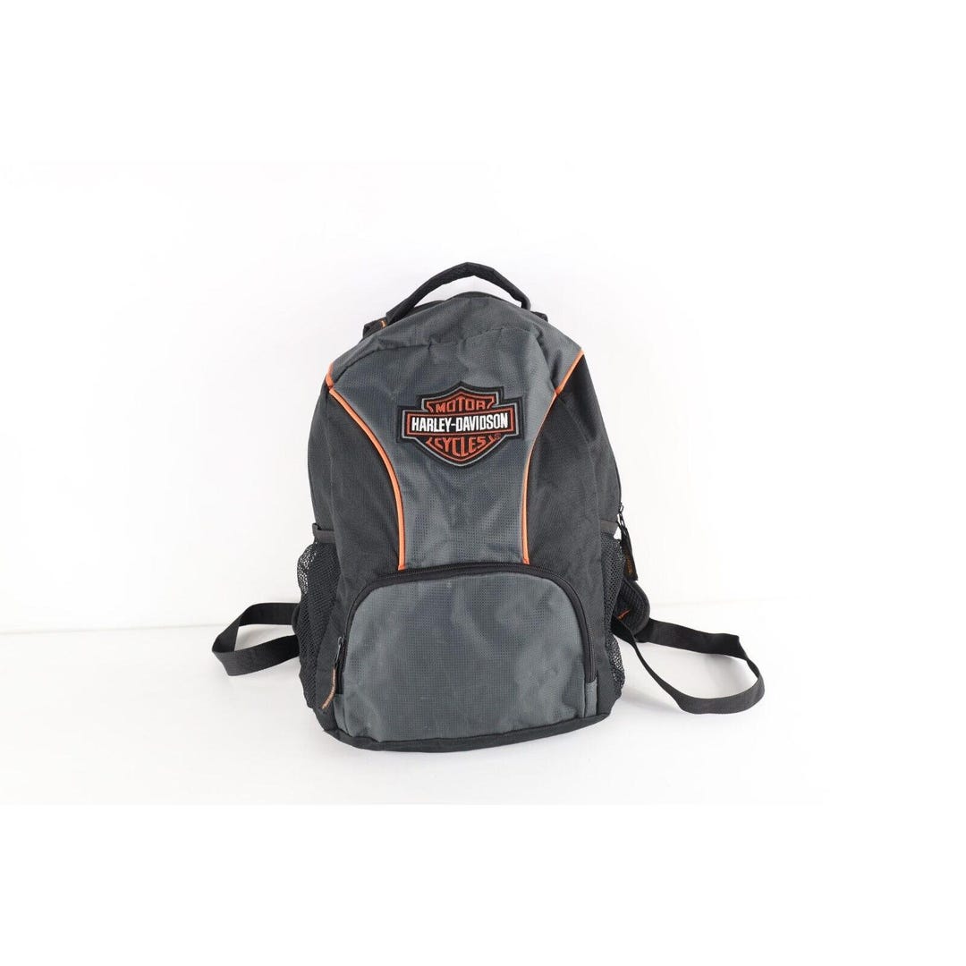 90s Distressed Spell Out Harley Davidson Motorcycles Backpack Book Bag ...