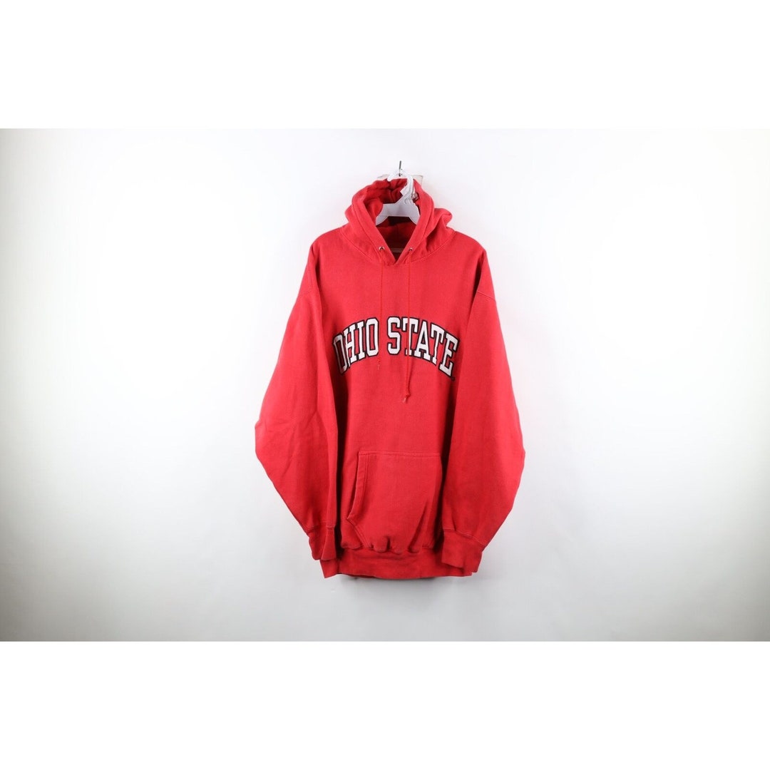 90s Mens Large Heavyweight Spell Out Ohio State University Hoodie ...