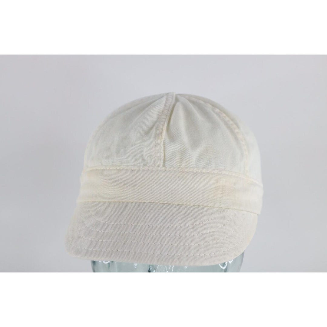 50s 60s Streetwear Distressed Short Bill Floppy Cotton Hat Cap White 7 ...