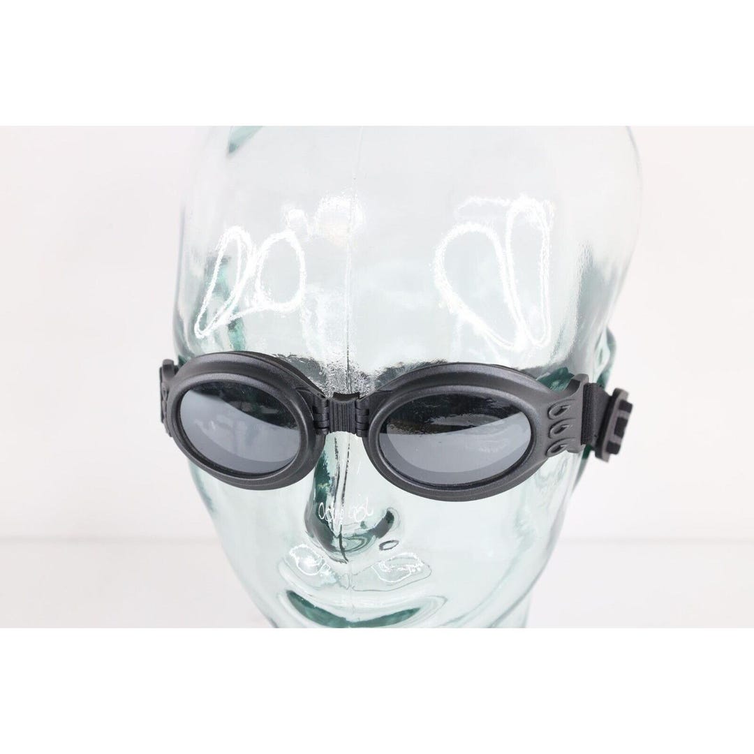 90s Gap Spell Out Steampunk Motorcycle Riding Goggles Glasses Black ...