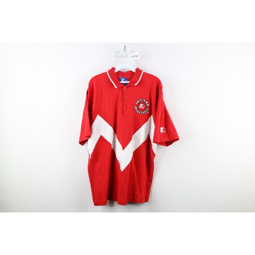 90s Starter Mens Large Spell Out Indiana University Basketball Polo ...