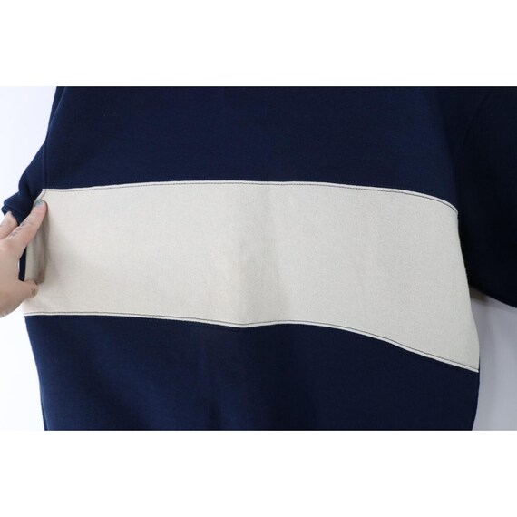 90s Streetwear Mens Large Faded Blank Color Block Cre… - Gem