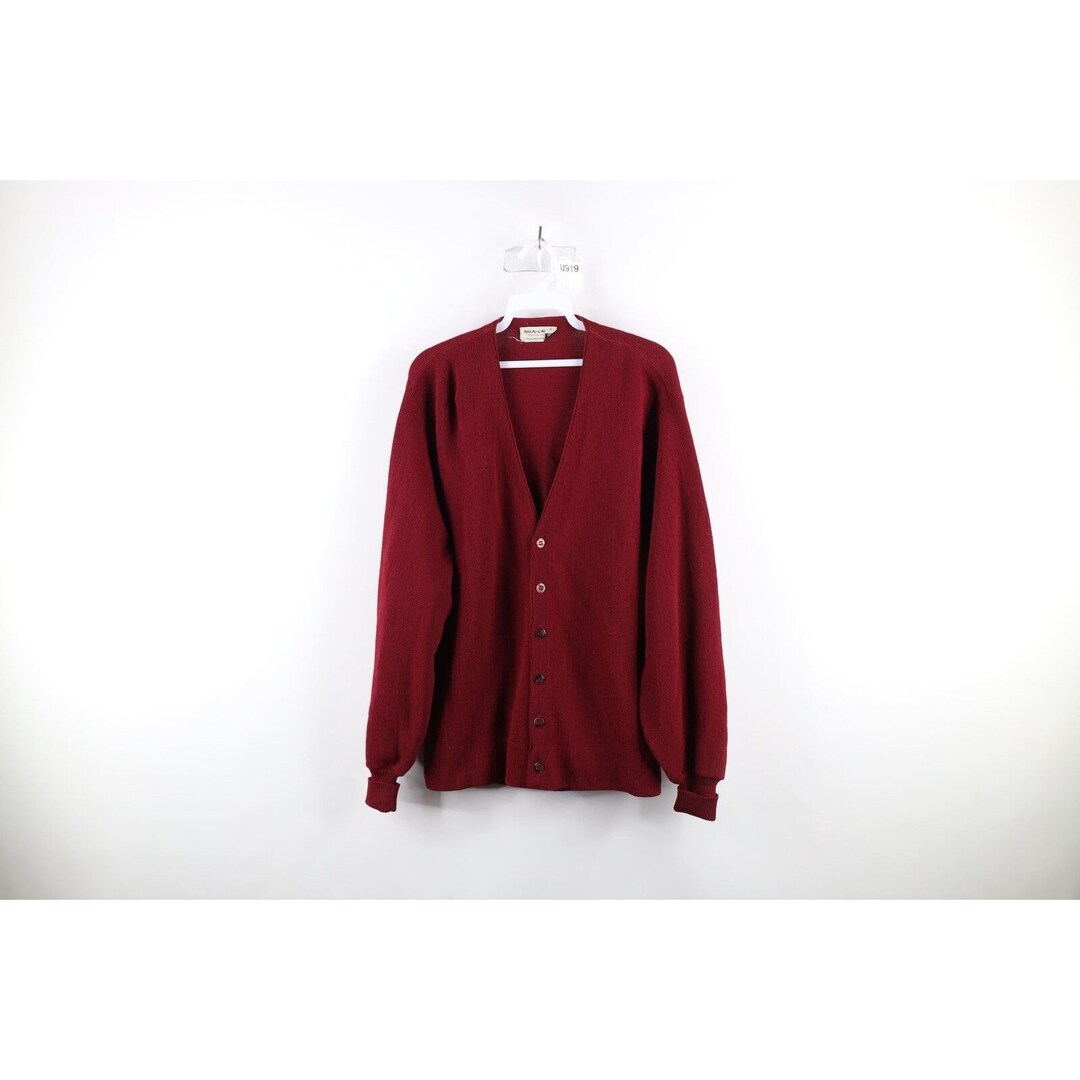 50s Streetwear Mens Medium Alpaca Wool Knit Kurt Cobain Cardigan ...