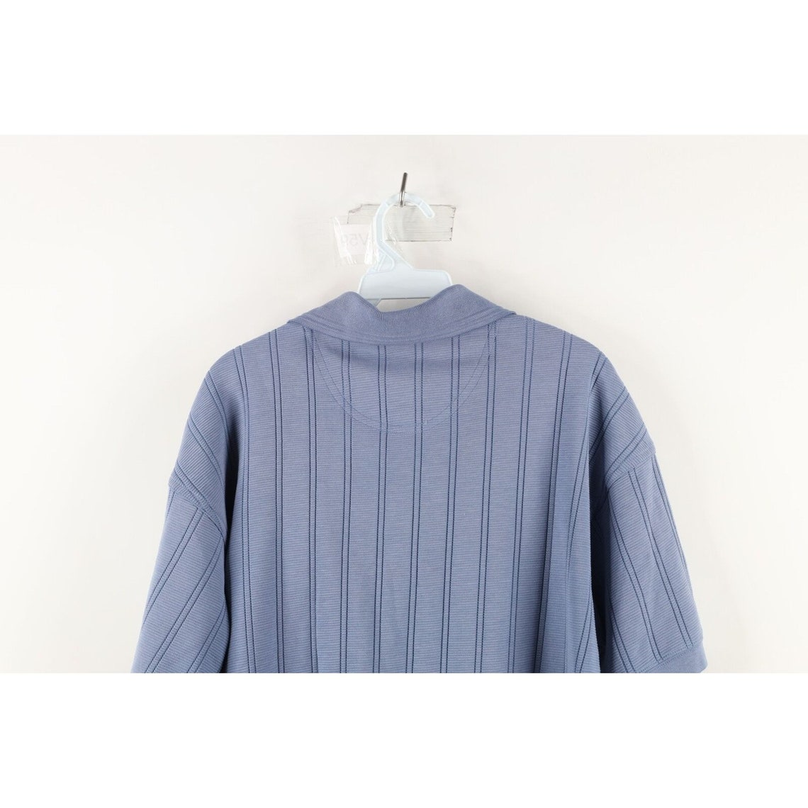 90s Streetwear Mens Large Faded Striped Collared Pullover Polo Shirt ...