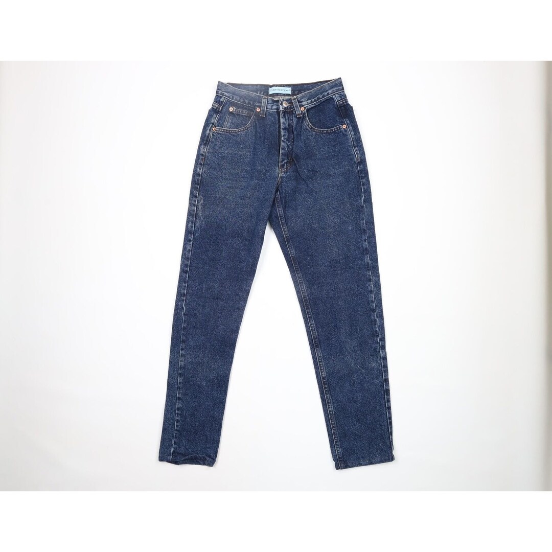 80s Calvin Klein Womens Size 8 Distressed Straight Leg Denim Jeans USA ...