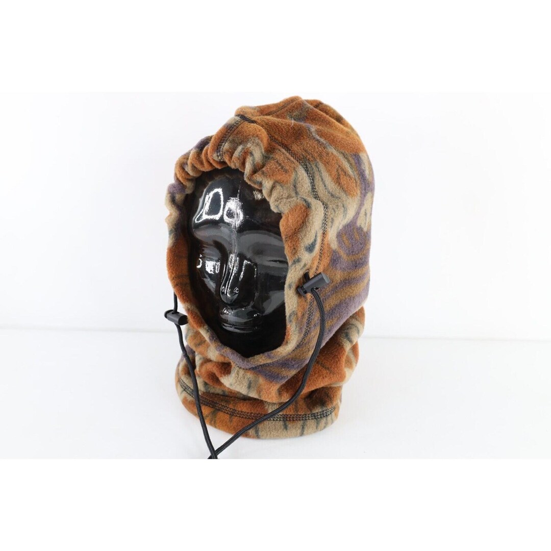 90s Streetwear Fleece Camouflage Pullover Balaclava Mask Hood Beanie ...