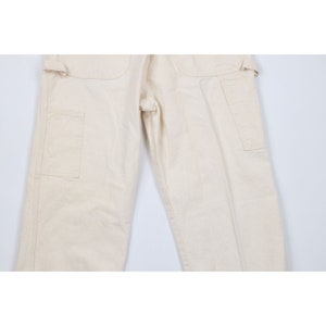 90s Dickies Mens 34x34 Spell Out Wide Leg Dungaree Painter Pants Cream ...