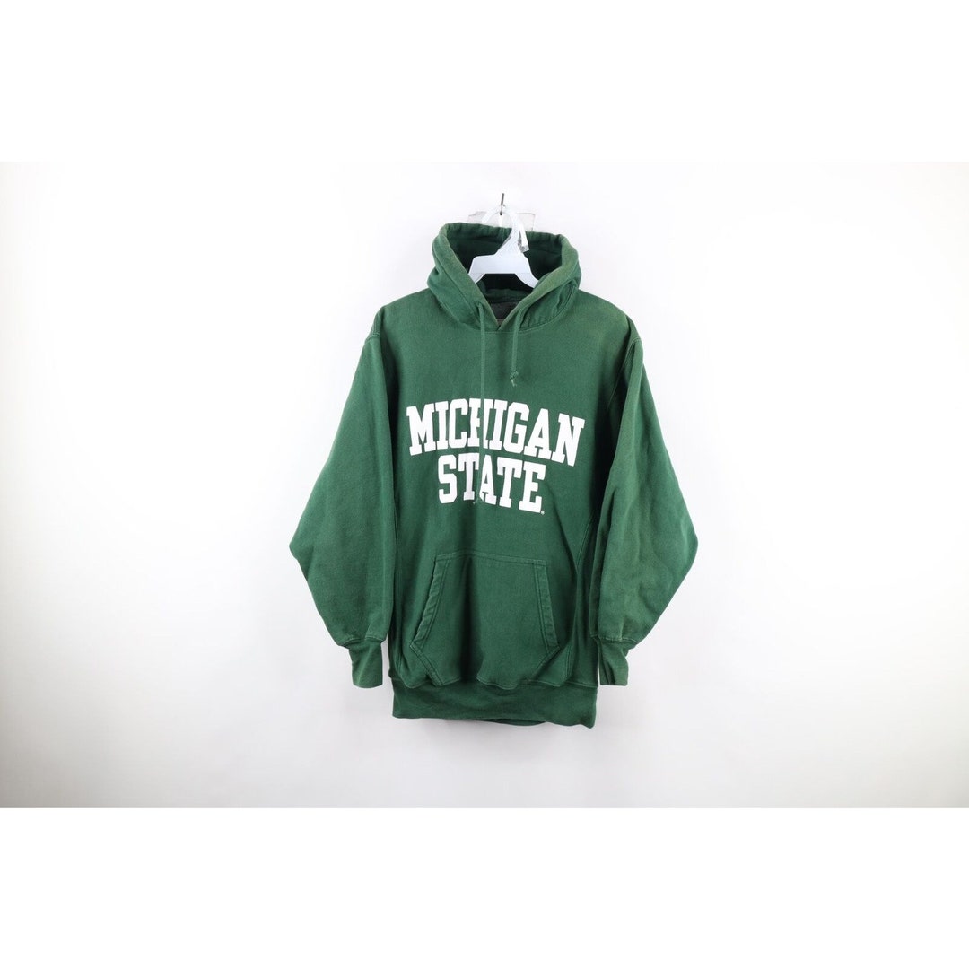 90s Mens Small Faded Spell Out Heavyweight Michigan State University ...