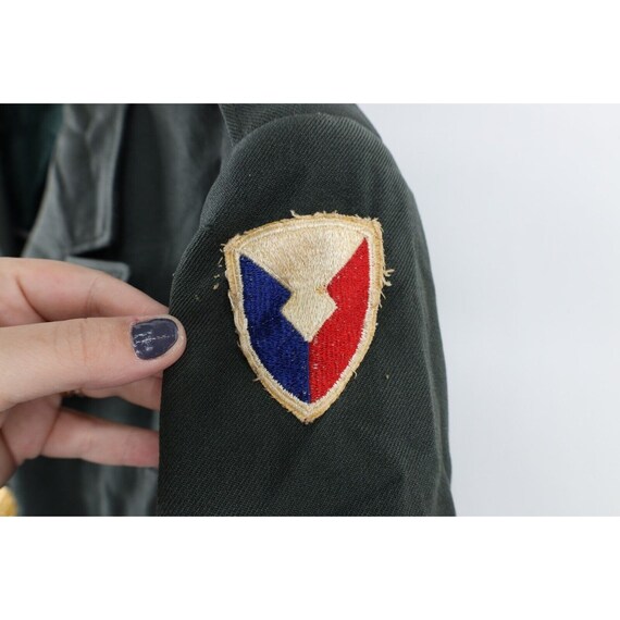 50s 1957 Korean War Mens 42 XL Wool Serge Green Army … - Gem