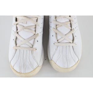 90s Converse Mens 10 Distressed Spell Out Leather Shell Toe Shoes White ...