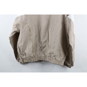90s Streetwear Womens Large Color Block Flower Lined Windbreaker Jacket ...
