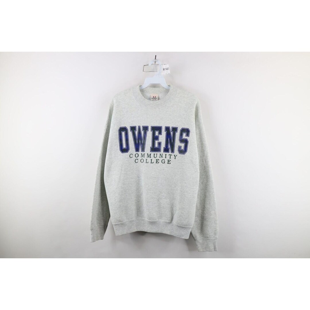 90s Mens Large Spell Out Owens Community College Crewneck Sweatshirt ...