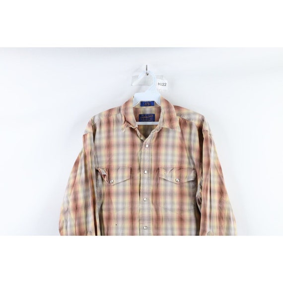 90s Pendleton Mens Small Distressed Western Rodeo Pea… - Gem